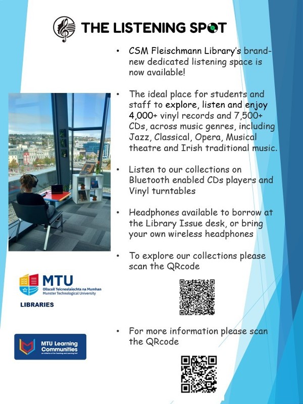 New Listening Spot resource for staff and students now available in CSM ...