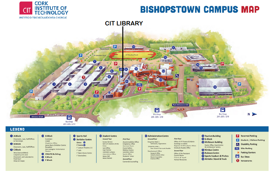 CIT Library - Location Map of Library on Campus